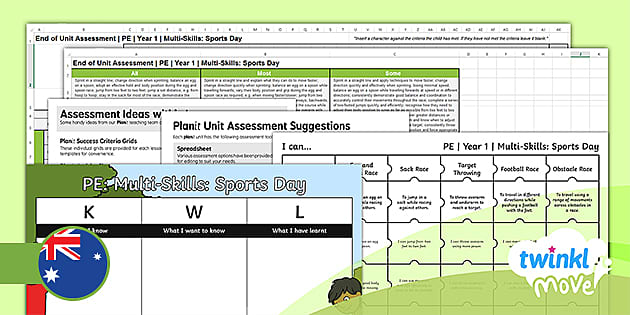 Move PE Year 1 Multi-Skills: Sports Day Assessment Pack