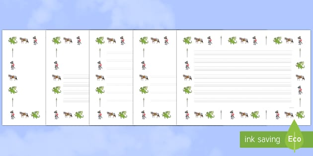 Pautas horizontales: San Jorge y el dragón