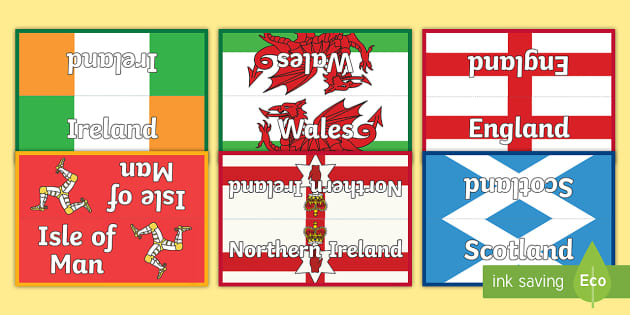 British Isles Flags Group Table Signs