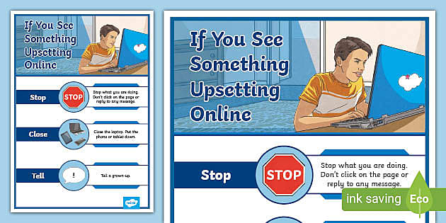 KS2 Inappropriate Content Online Safety Poster - Twinkl