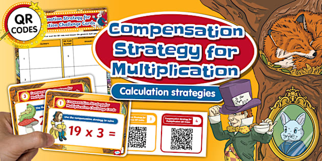 Compensation Strategy for Multiplication Challenge Cards with QR Codes