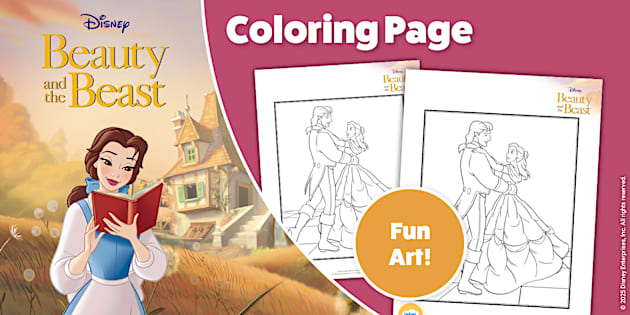 belle coloring pages disney