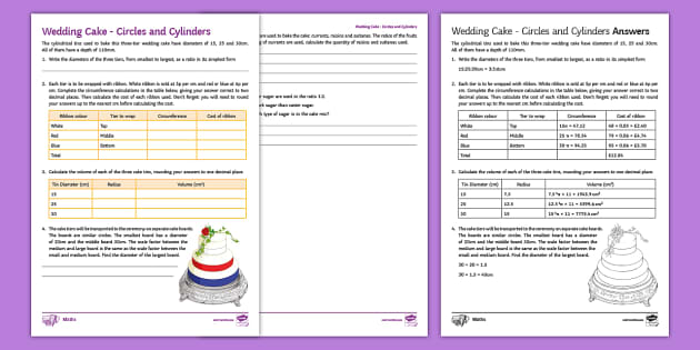 Wedding Cake - Circles and Cylinders
