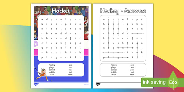 Hockey Word Search (Teacher-Made) - Twinkl