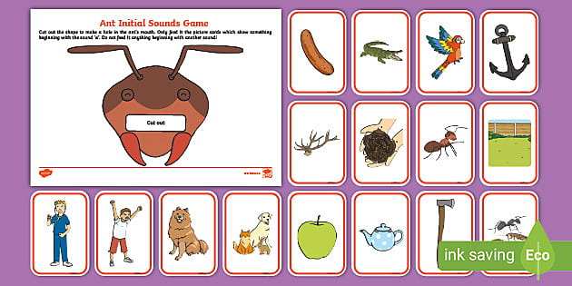 Ant Initial Sound Game: Letter a (teacher made) - Twinkl