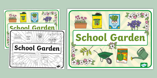 School Garden Display Poster (nauczyciel wykonał) - Twinkl School Garden Display Poster (nauczyciel wykonał) - Twinkl