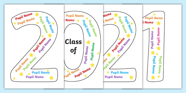 Class of 2020 Editable Name Posters