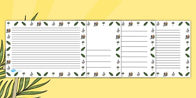 Editable Palm Sunday Landscape Page Borders - Twinkl