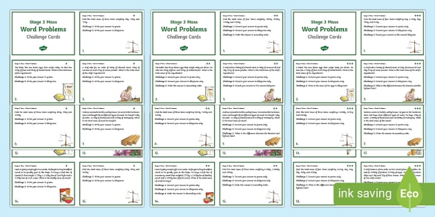 Stage 3 Maths Mass Differentiated Challenge Cards Twinkl stage-3-maths-mass-differentiated-challenge-cards-twinkl