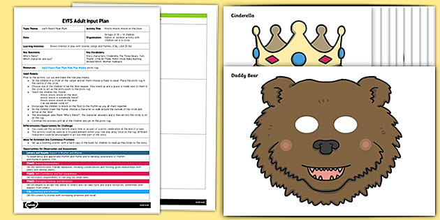 EYFS Knock Knock Knock on the Door to Support Teaching on Each Peach ...