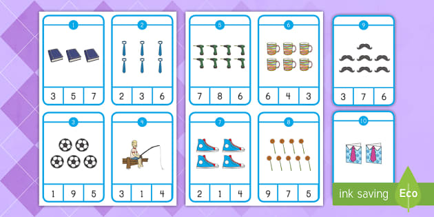 Father's Day Counting Cards | Math | Twinkl USA