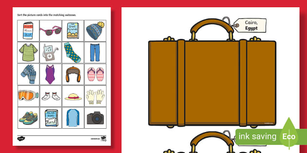 Holiday Clothes Sorting Activity - EYLF - Parents - Twinkl