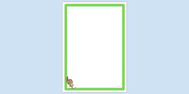 Simple Blank Hare Running Page Border | Twinkl - Twinkl