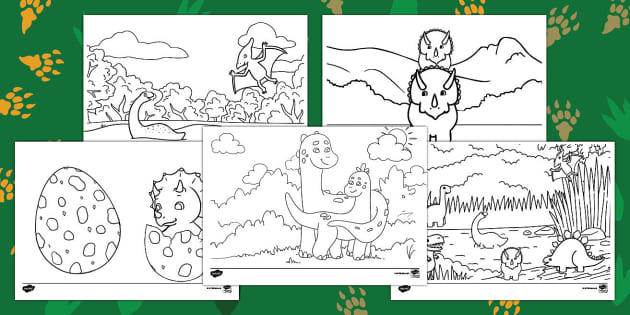 În lumea lui Dino – Desene de colorat