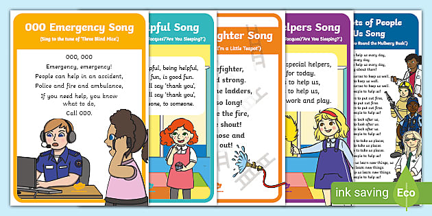 People Who Help Us Songs and Rhymes Resource Pack - Twinkl