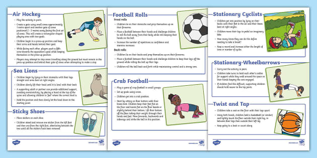 Core Strength Activities - KS1 - Physical Education - Twinkl