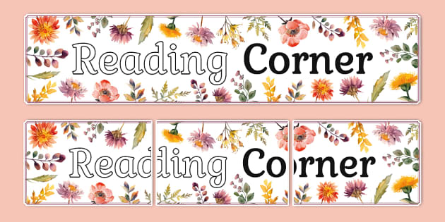 Wildflower Botanical Themed Reading Corner Display Banner