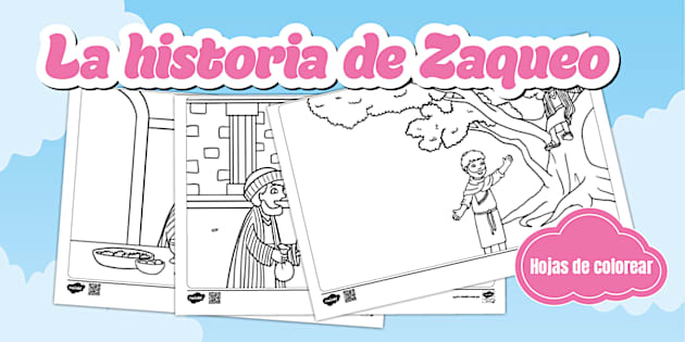 Hojas de colorear: La historia de Zaqueo