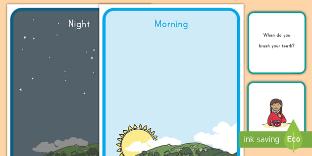 Morning and Night Sorting Worksheet