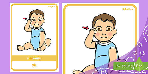 Baby Sign Language Poster (Mummy) - Twinkl