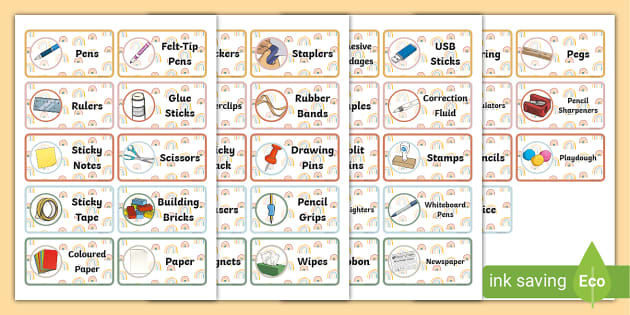 👉 Muted Rainbow Themed Drawer Labels (Teacher-Made)