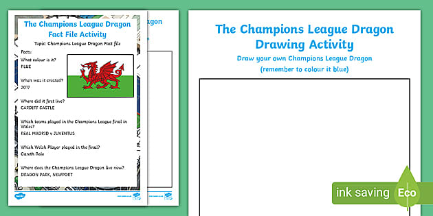 FREE! - The Champions League Dragon Fact File Activity | Twinkl