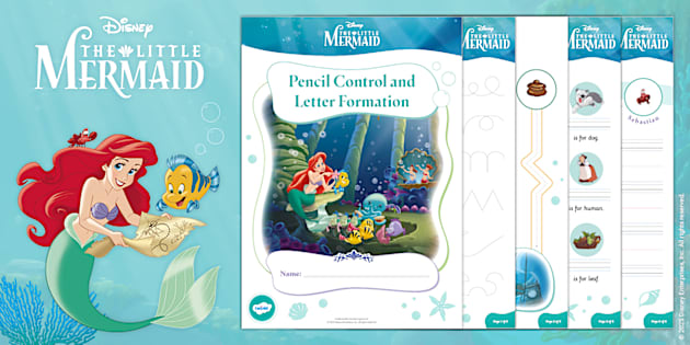 The Little Mermaid: Pencil Control and Letter Formation Handwriting ...