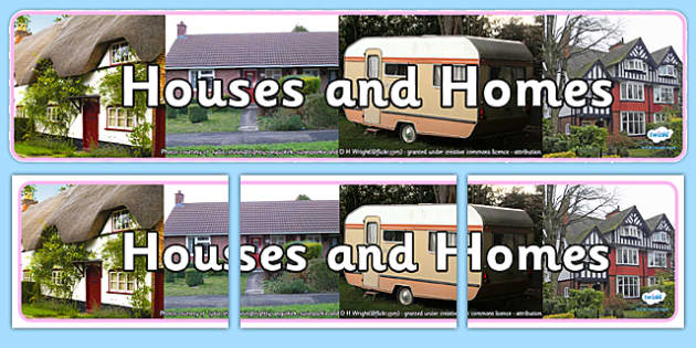 Houses and Homes Photo Display Banner (teacher made)