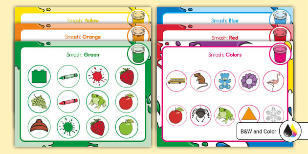 Colors Smash Mats (teacher made) - Twinkl