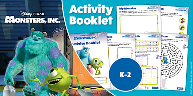 Monsters, Inc.: Activity Booklet for K-2nd Grade