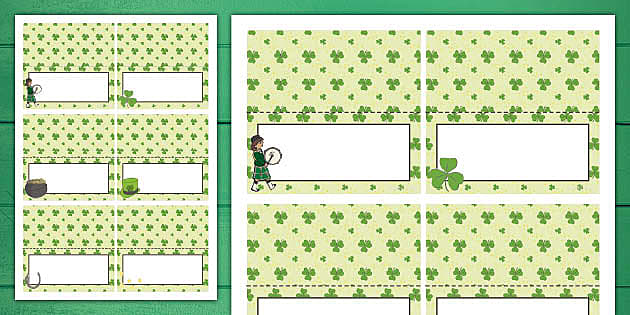 St. Patrick's Day Place Name Cards | Twinkl Party - Twinkl