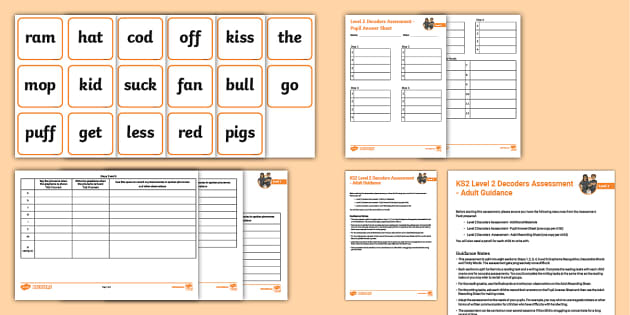 Level 2 Intervention Assessment Pack - Phonics Test PDF