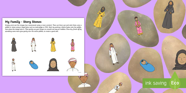 My Family Stone Image Cut-Outs (teacher made) - Twinkl