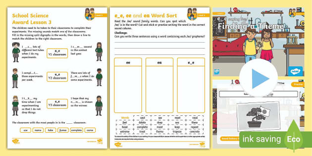 'e_e' saying /ee/ - Level 5 Week 7 Lesson 3 - Primary - KS1