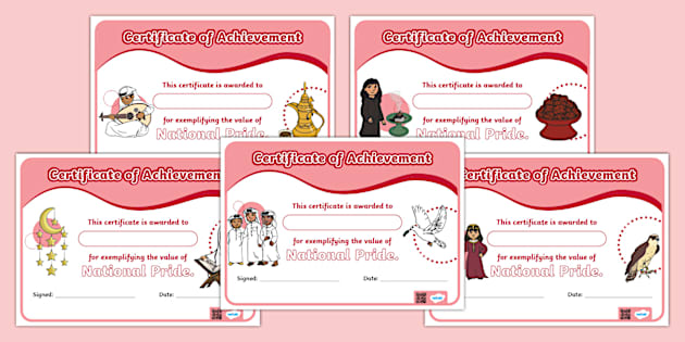 Values Certificates - National Pride (professor feito) Values Certificates - National Pride (professor feito)
