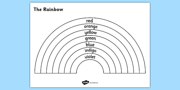 FREE! - Rainbow Colouring Sheet Template (teacher made)