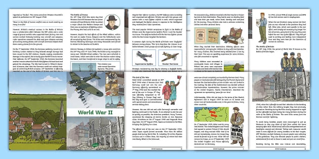 World War II Information Booklet - Twinkl