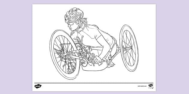 FREE! - Paralympics Cycling Colouring | Colouring Sheets