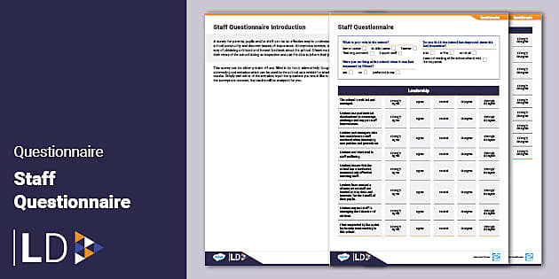 Staff Questionnaire (teacher made)