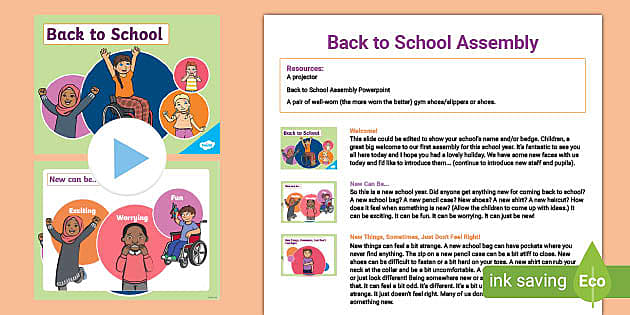 Returning To School Assembly Primary Resources Twinkl