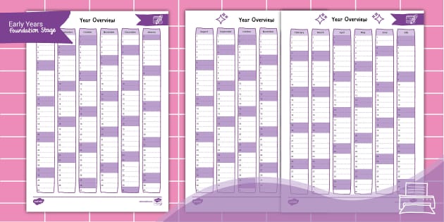 EYFS | Yearly Calendar | Teacher Planner (teacher made)