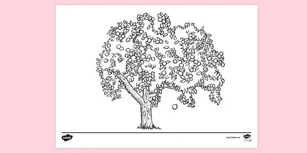 Apple Leaf Coloring Page