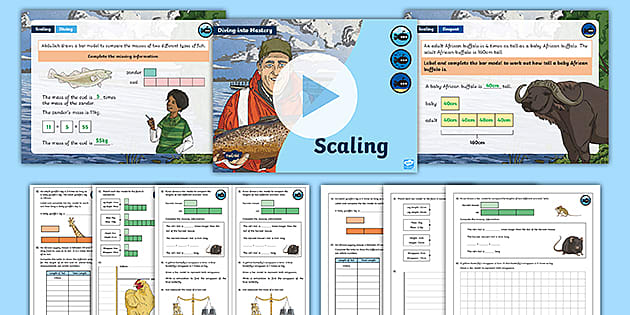 👉 Supports White Rose Maths Y3 Step 10 Scaling Teaching Pack
