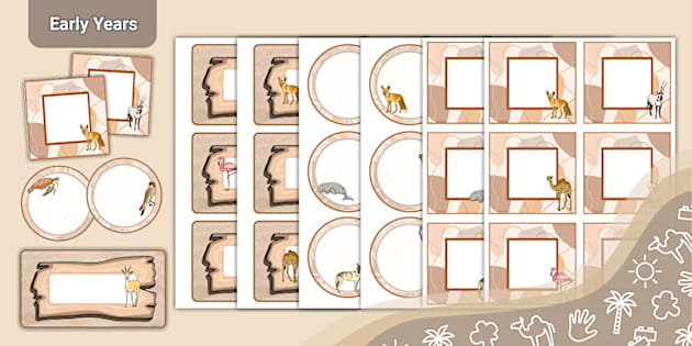 UAE Animals Name Tags (teacher made) - Twinkl