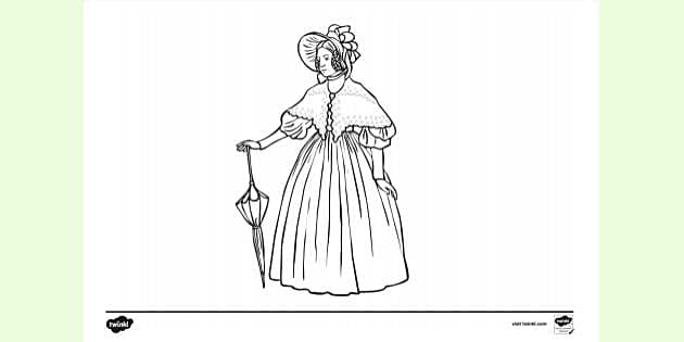 Lady Colouring Sheet