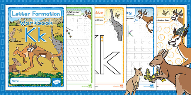 Grade 1 Letter Formation Workbook - Kk (teacher made)