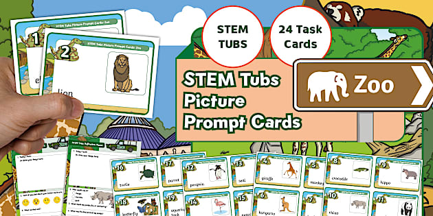 STEM Tubs Picture Prompt Cards: Zoo