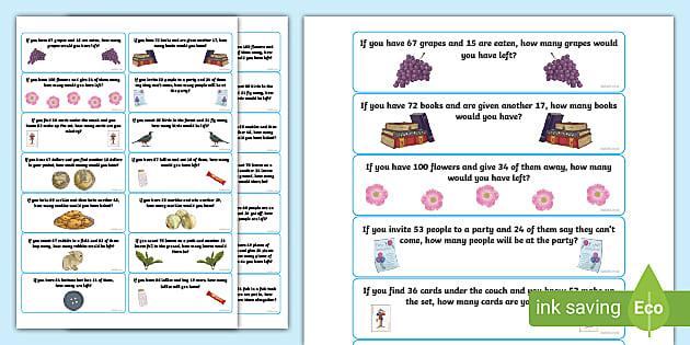 Stage 5 Addition and Subtraction Word Problems - Twinkl