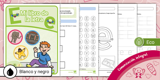 Cuadernillo Mi libro letra E (teacher made) - Twinkl