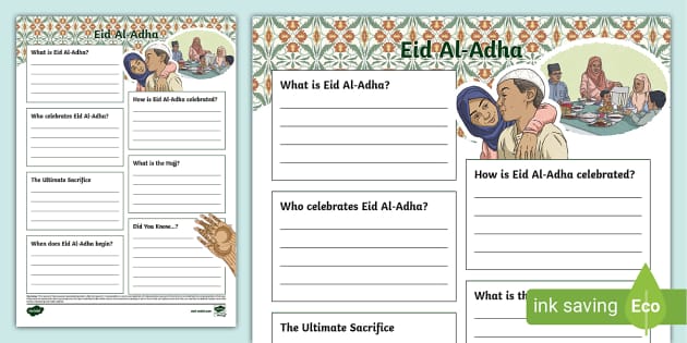 Eid Al-Adha Fact File Template (teacher made) - Twinkl